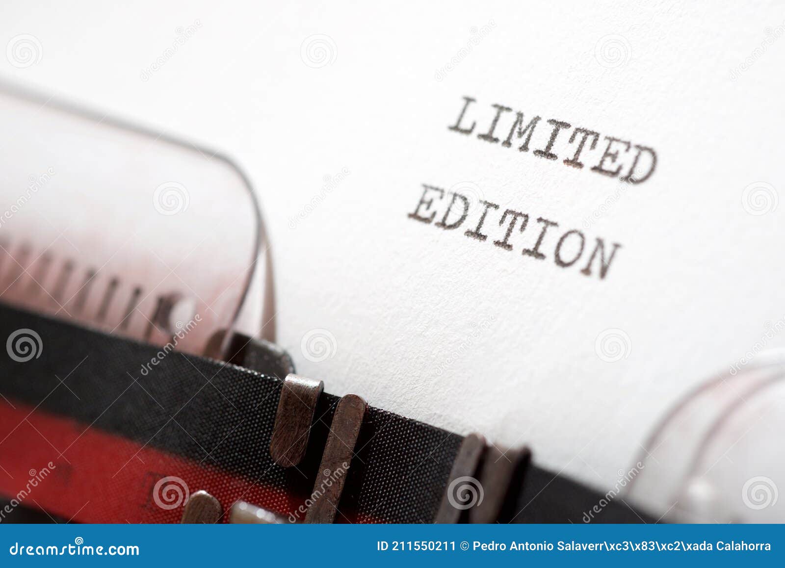 Limited edition text stock image. Image of quality, limited - 211550211