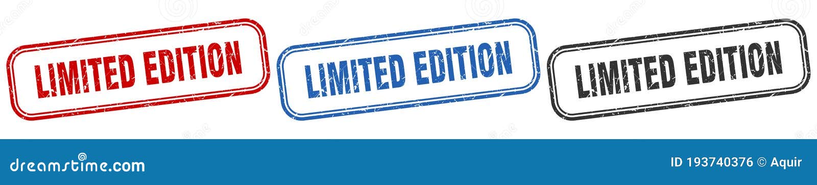 Limited Edition Square Isolated Sign Set. Limited Edition Stamp Stock ...