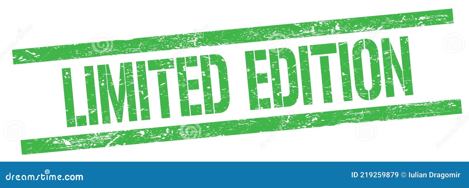 LIMITED EDITION Text on Green Grungy Rectangle Stamp Stock Illustration ...