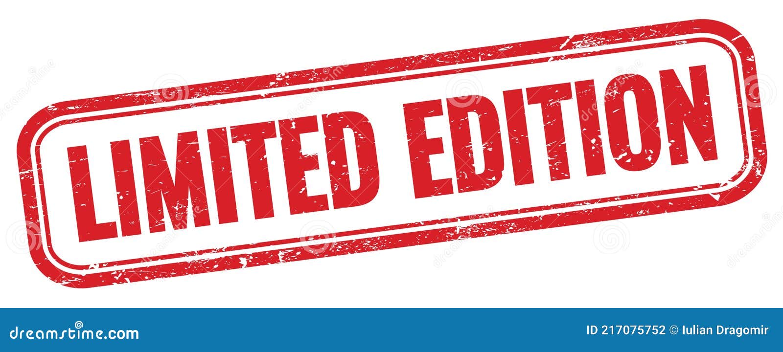 LIMITED EDITION Text on Red Grungy Stamp Stock Illustration ...