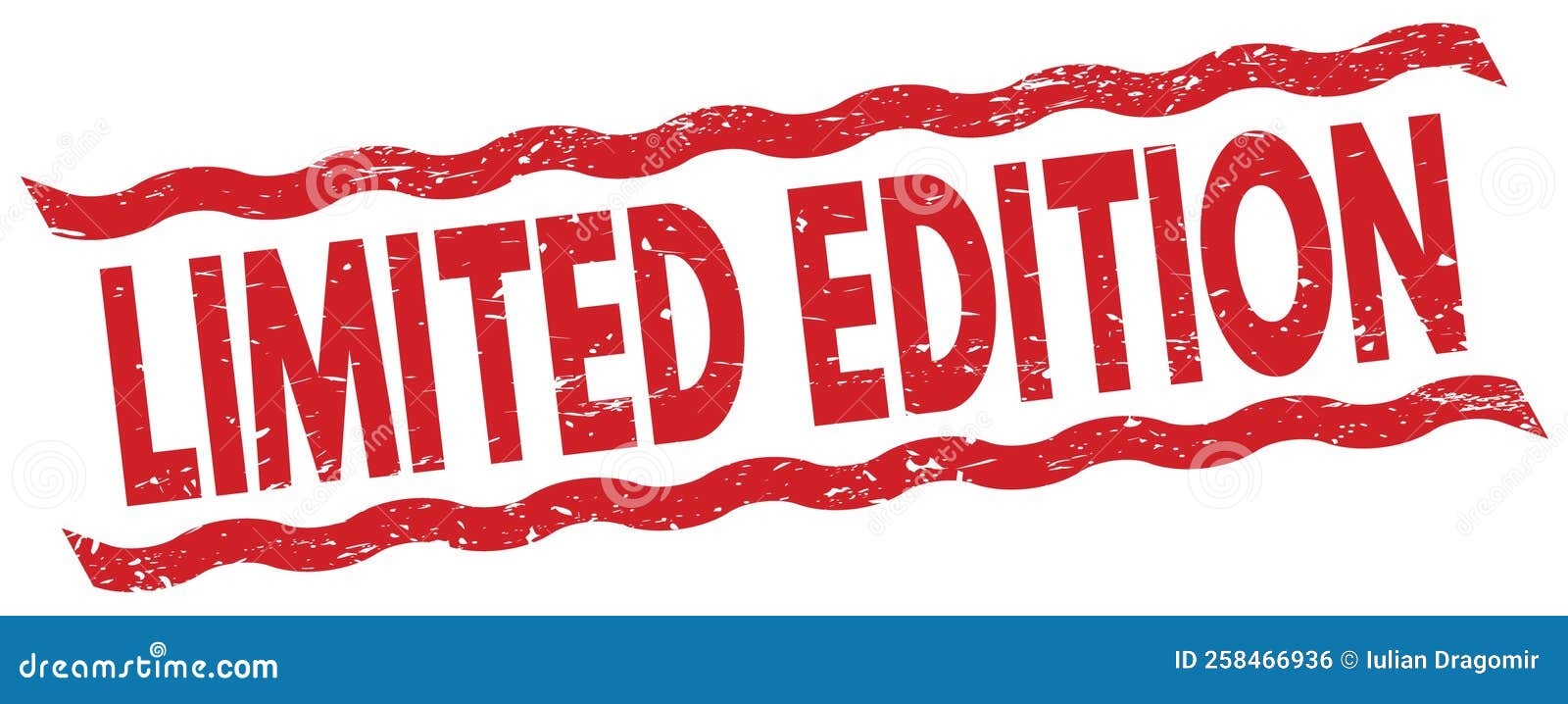 LIMITED EDITION Text on Red Lines Stamp Sign Stock Illustration ...