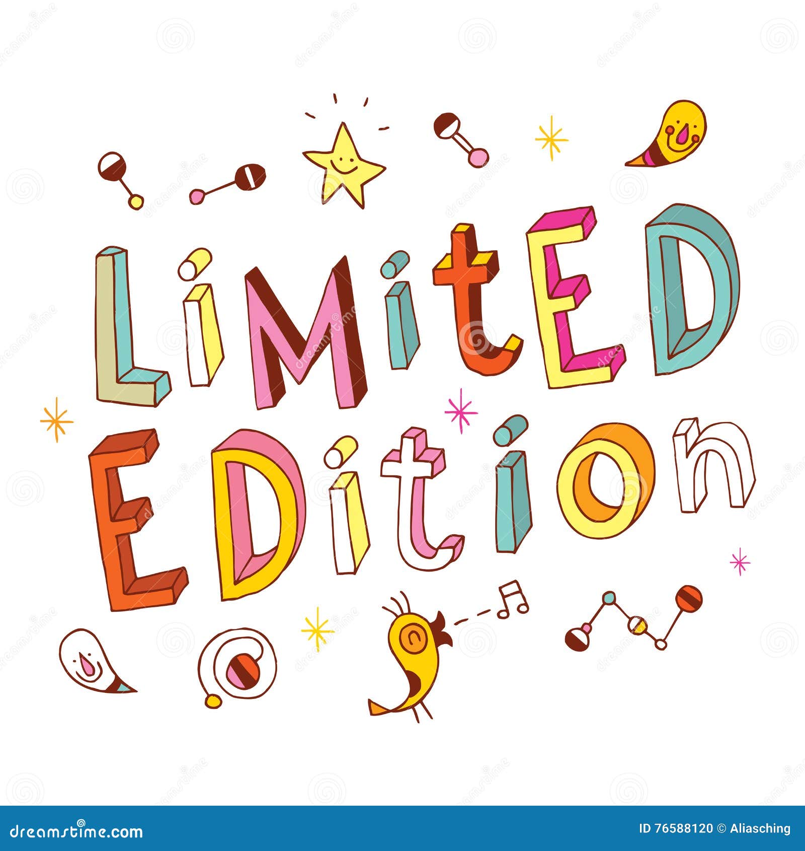 Limited Edition Unique Type Text Stock Vector - Illustration of edition ...