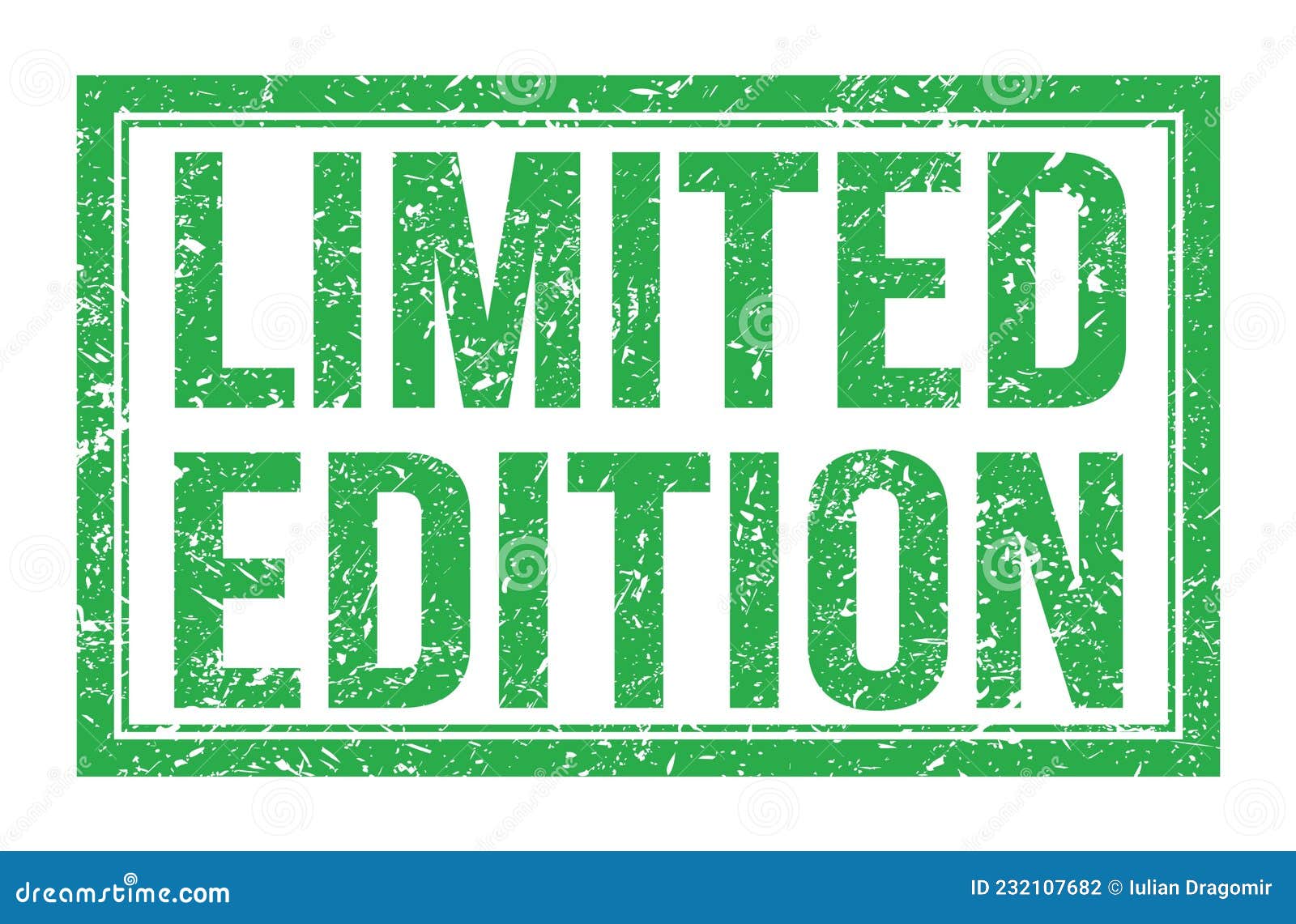 LIMITED EDITION, Words on Green Rectangle Stamp Sign Stock Illustration ...