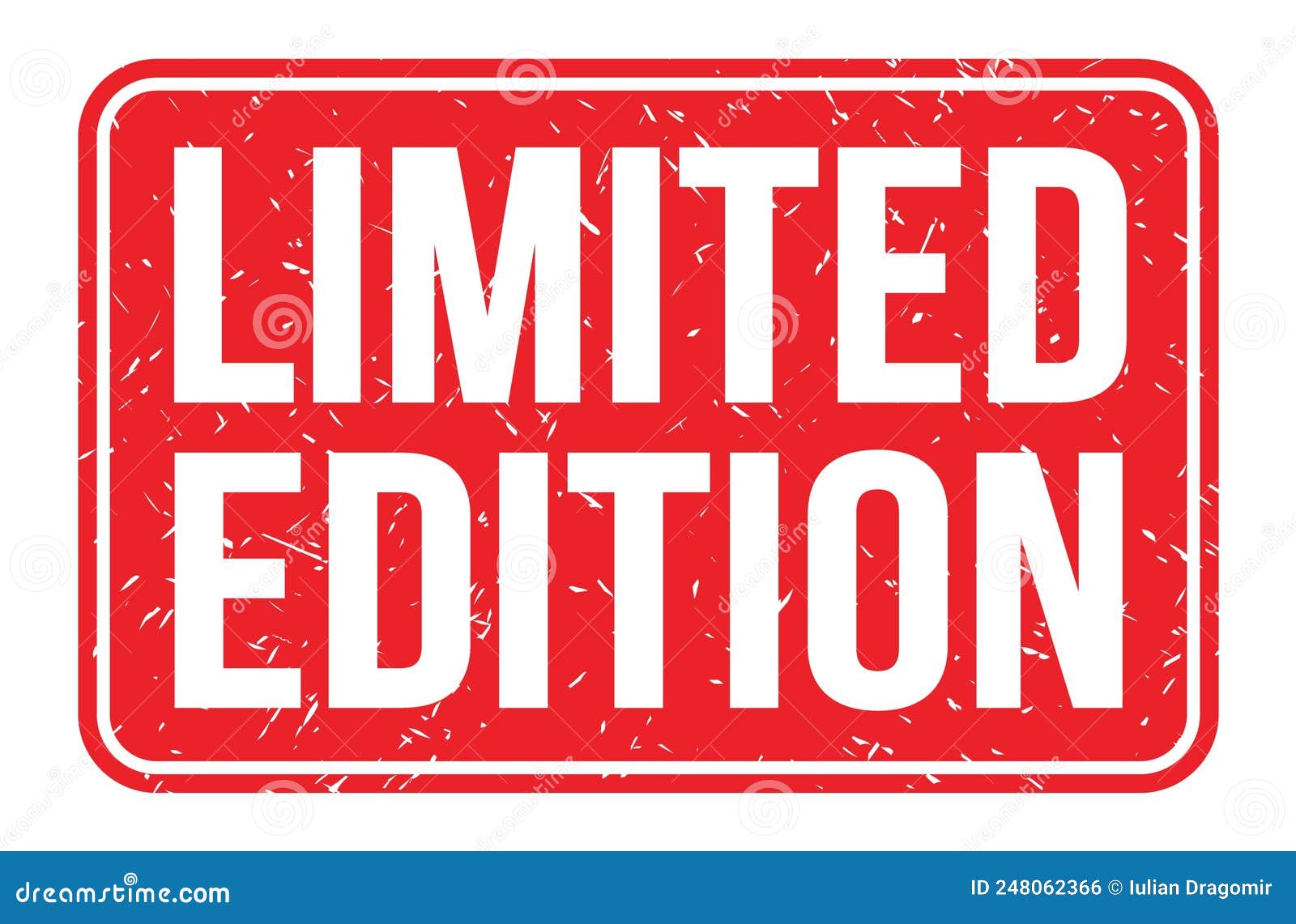 LIMITED EDITION, Words on Red Rectangle Stamp Sign Stock Illustration ...