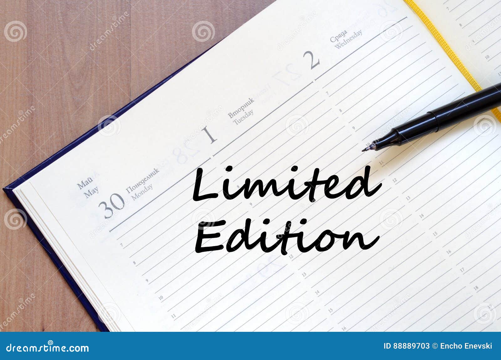 Limited Edition Write on Notebook Stock Image - Image of distinctive ...