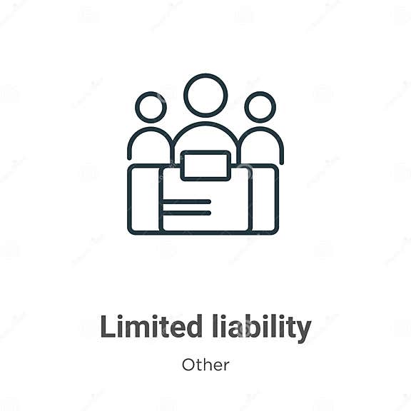 Limited Liability Outline Vector Icon Thin Line Black Limited