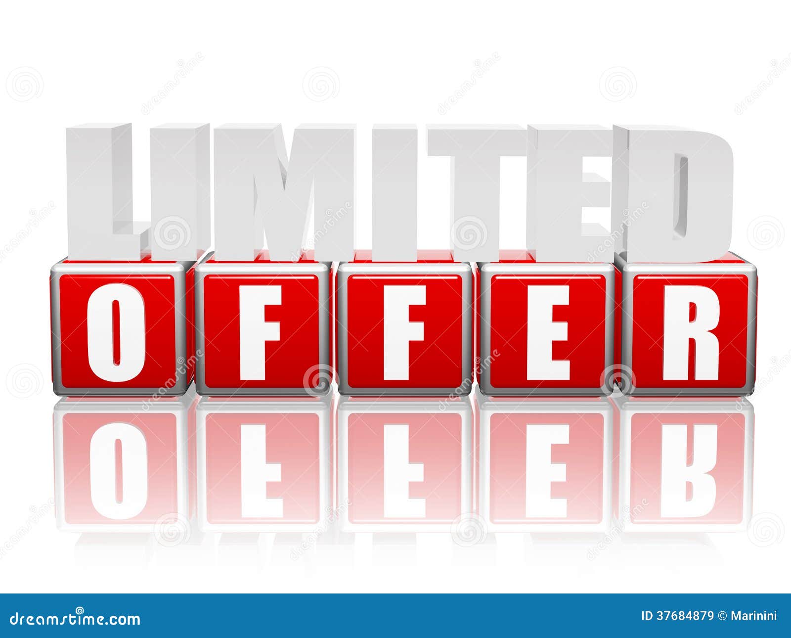 Limited Offer in 3d Letters and Blocks Stock Illustration ...