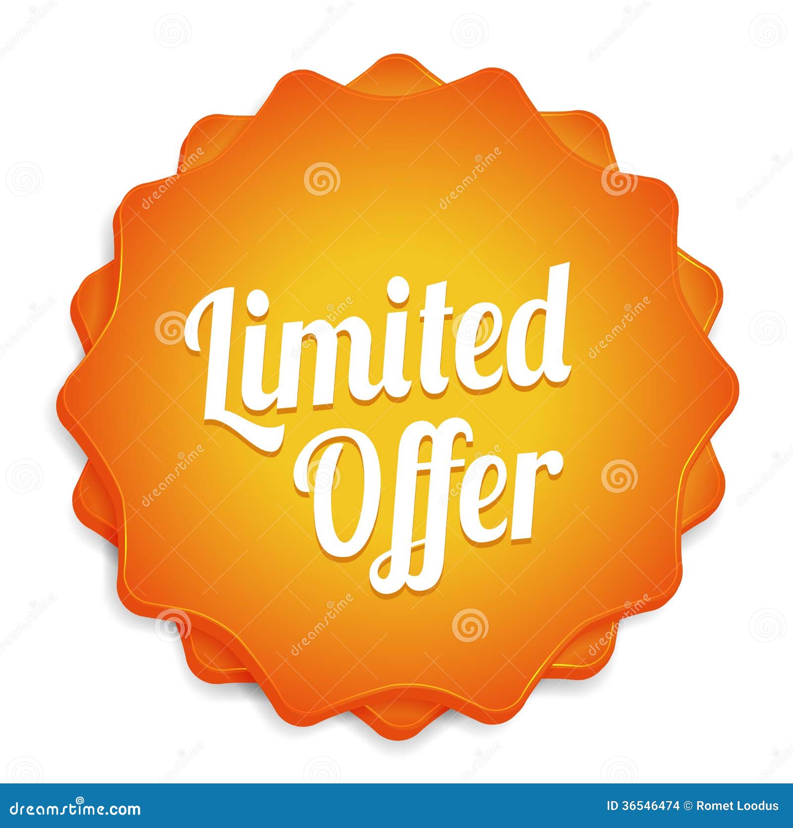 Limited Offer Ribbon Vector Banner. Red Promotion Label Bew Offer Price ...