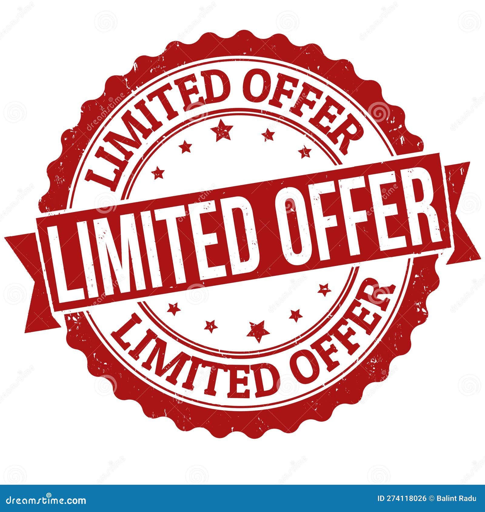 Limited Offer Grunge Rubber Stamp Stock Vector - Illustration of badge ...