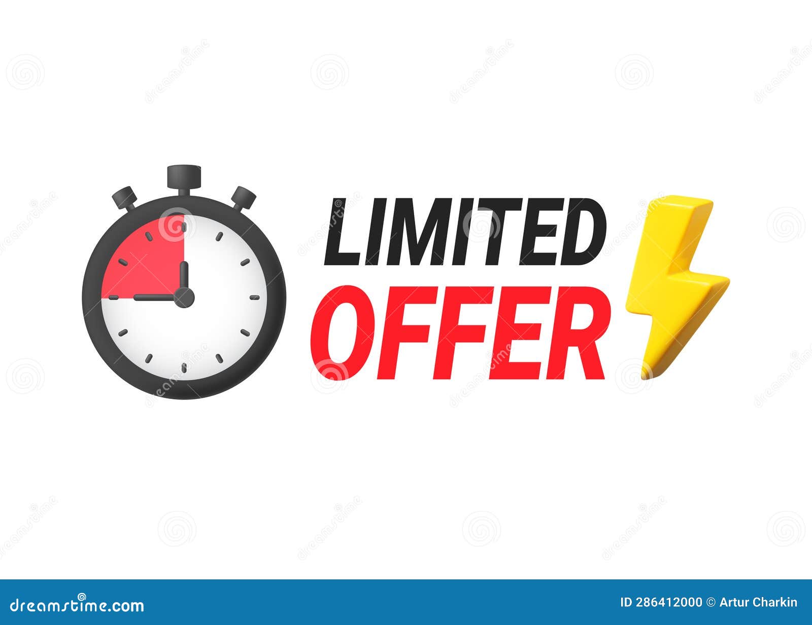 Limited Offer Icon. Last Chance Concept, Countdown. Timer with Tag ...