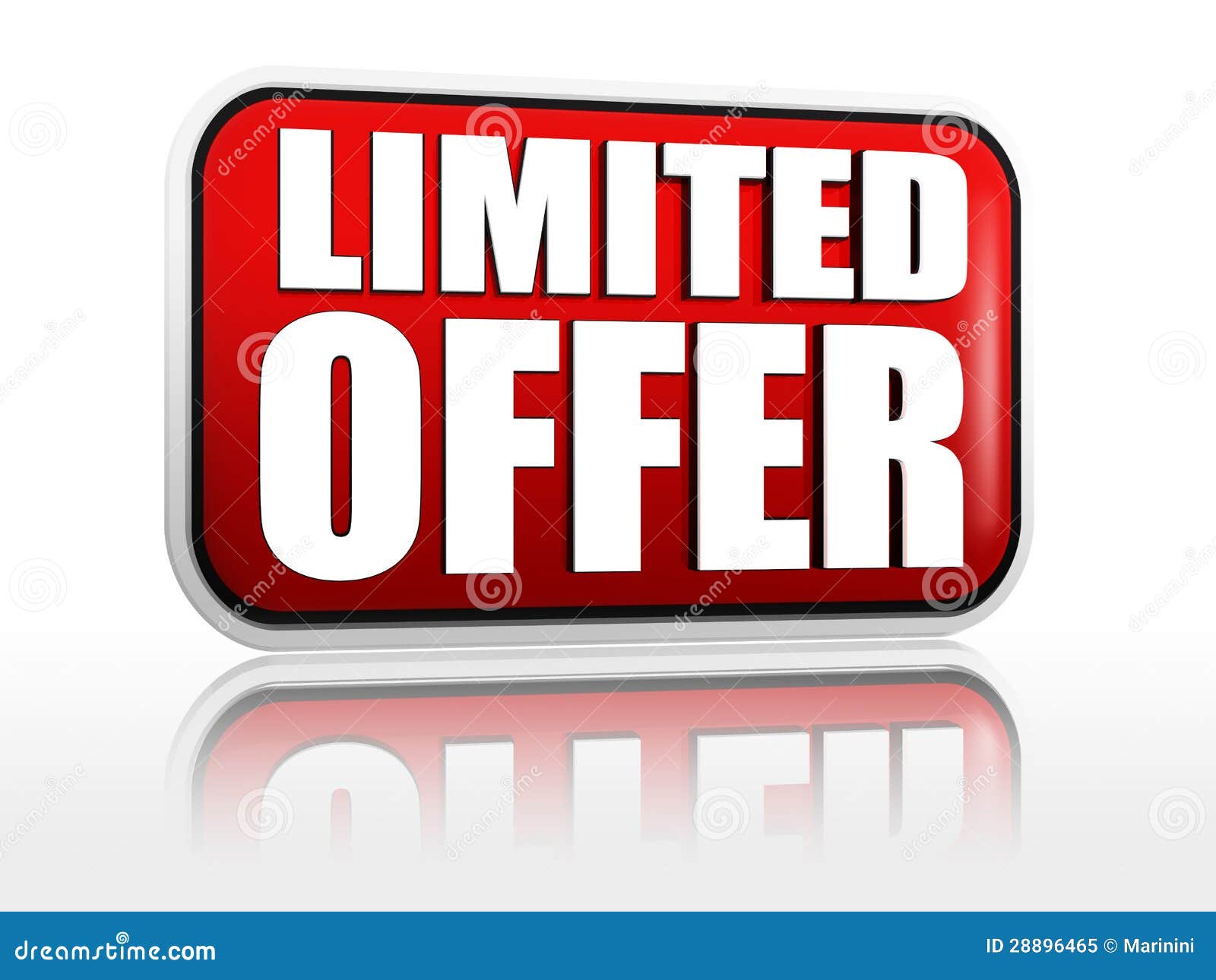 Limited offer - red banner stock illustration. Illustration of isolated ...