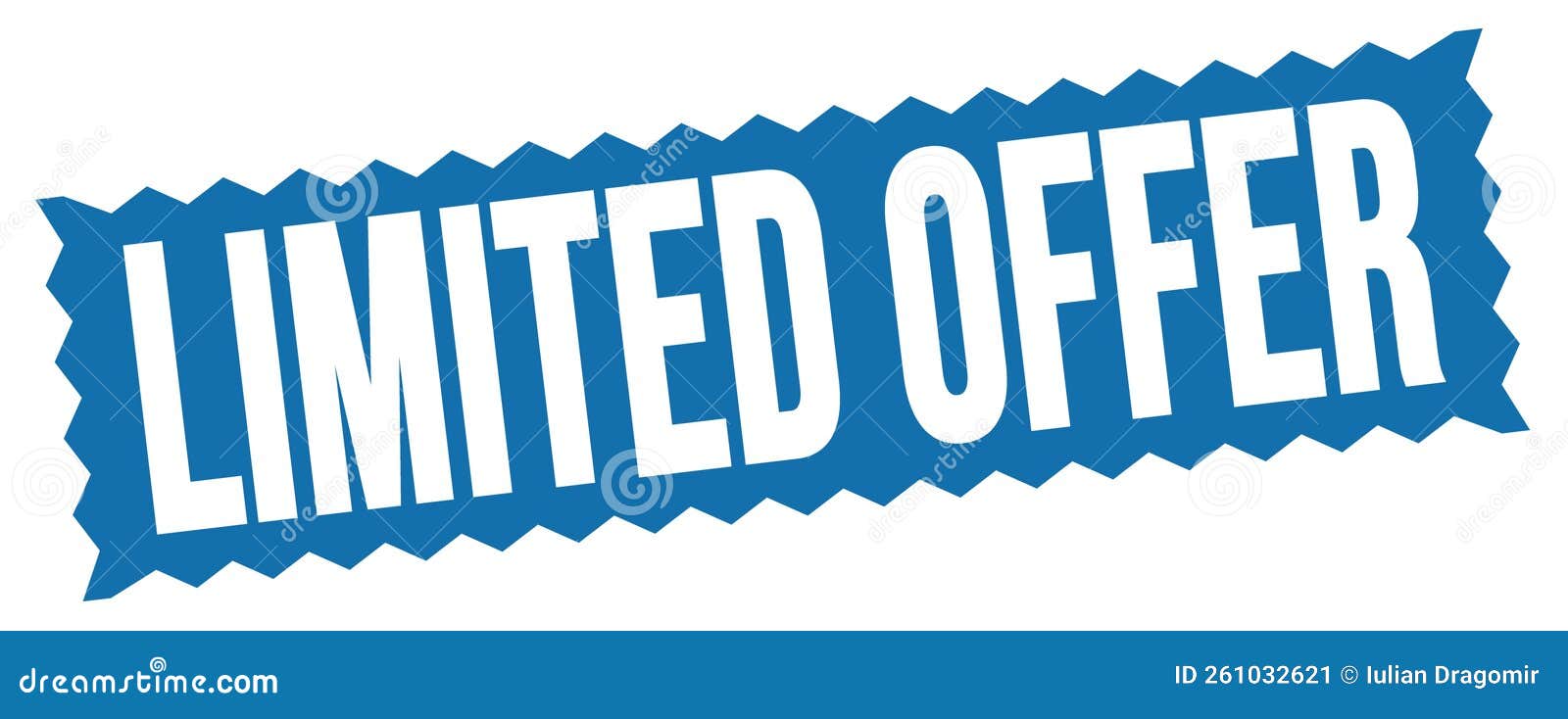 LIMITED OFFER Text Written on Blue Stamp Sign Stock Illustration ...