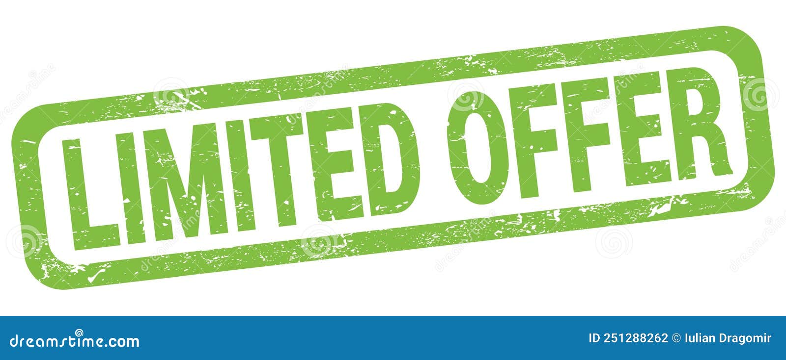 LIMITED OFFER Text Written on Green Rectangle Stamp Stock Illustration ...