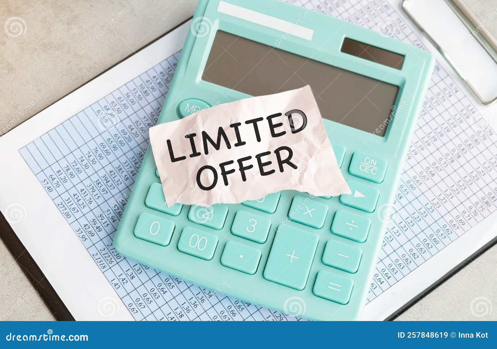 Limited Offer Text Written on Notepad with Glasses, Calculator and ...