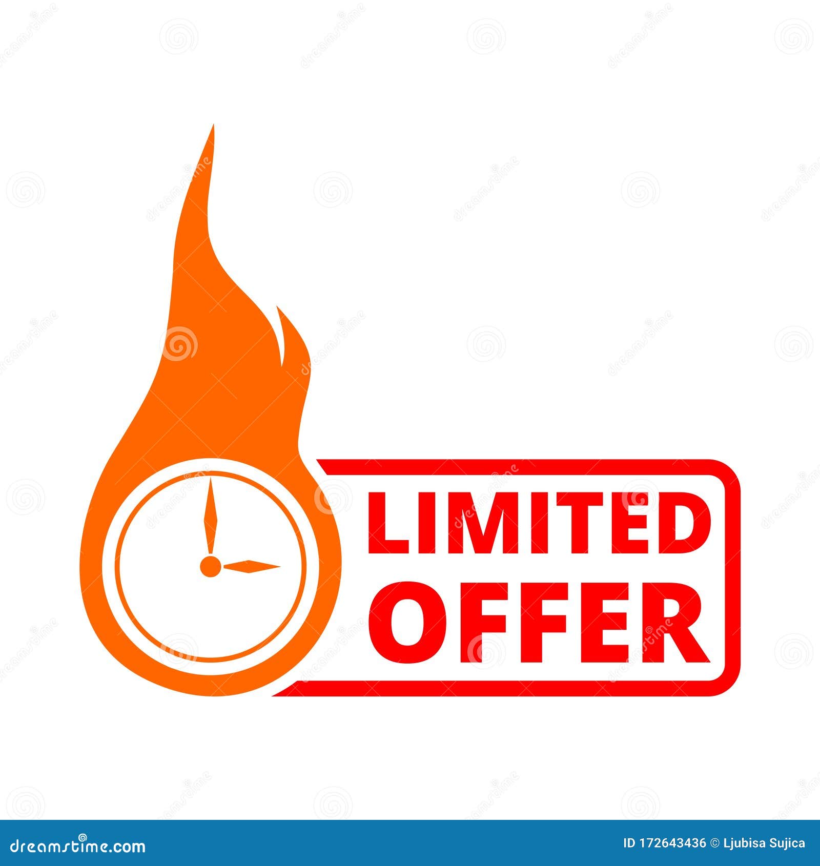Limited offer, Time design stock vector. Illustration of hourglass ...