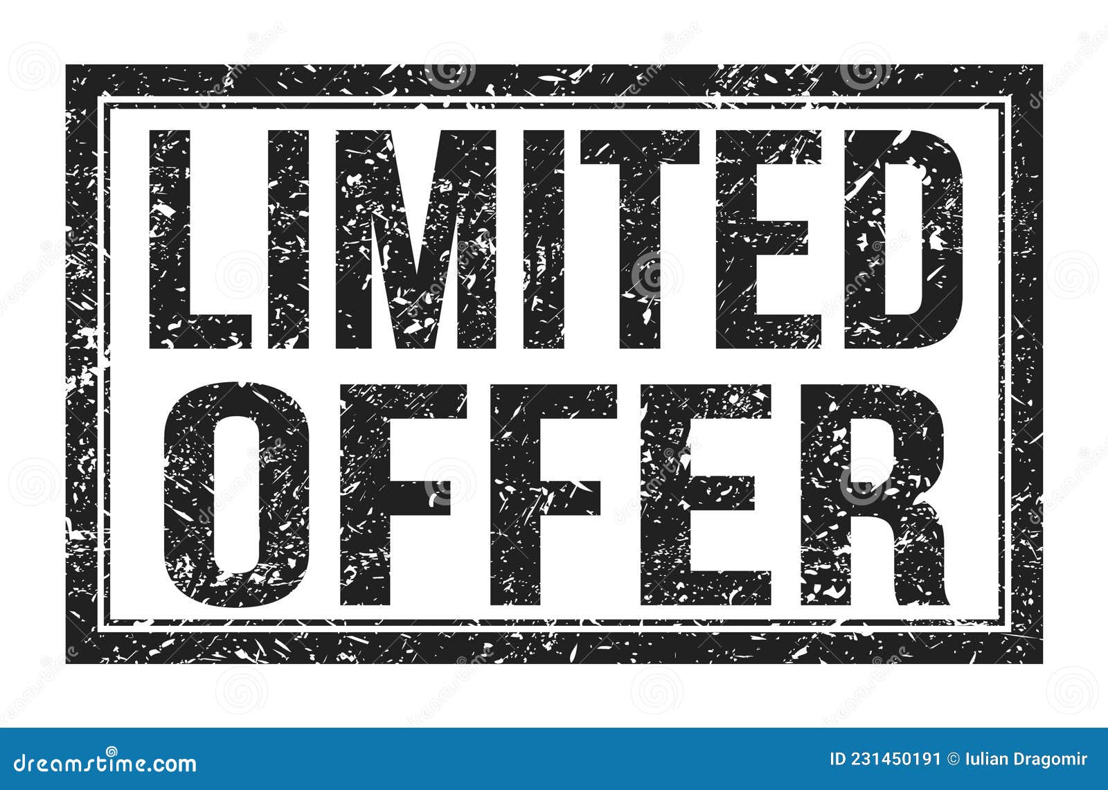 LIMITED OFFER, Words on Black Rectangle Stamp Sign Stock Illustration ...