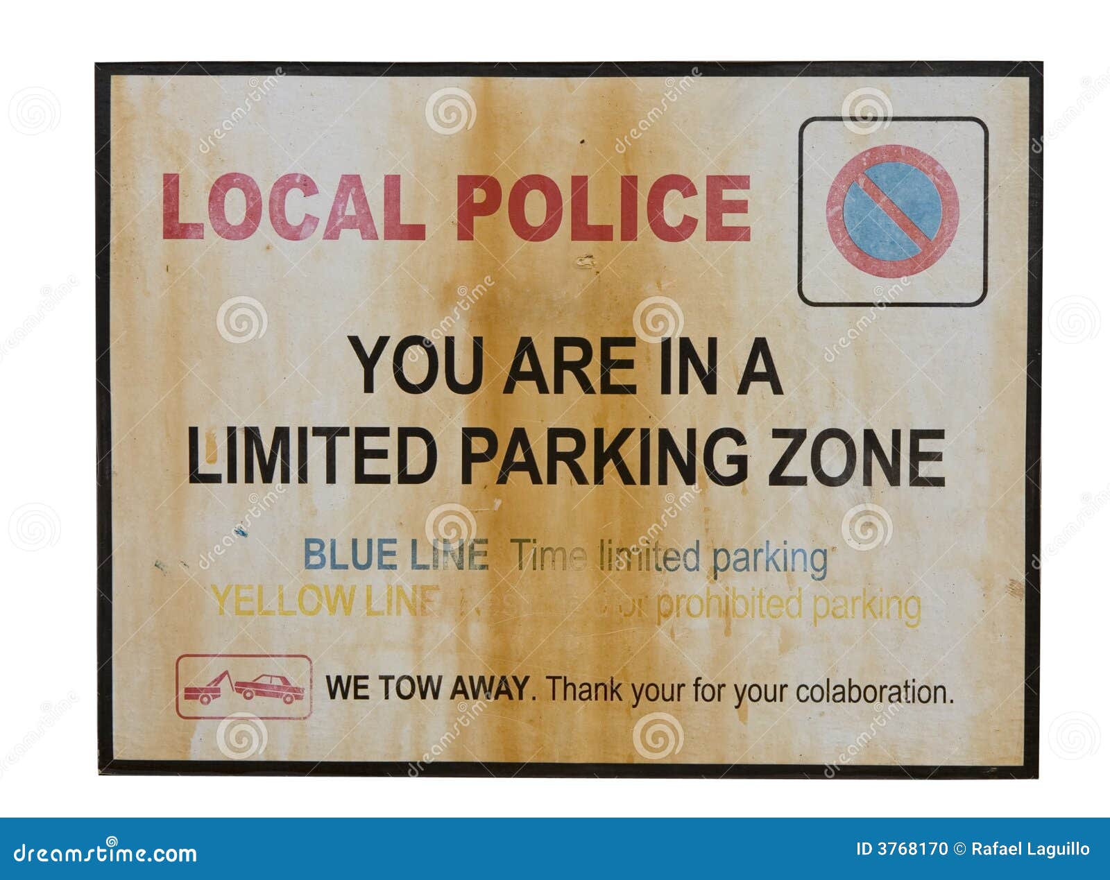 Limited parking sign stock photo. Image of signposting - 3768170