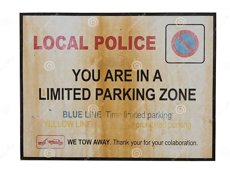 Limited parking sign stock photo. Image of signposting - 3768170