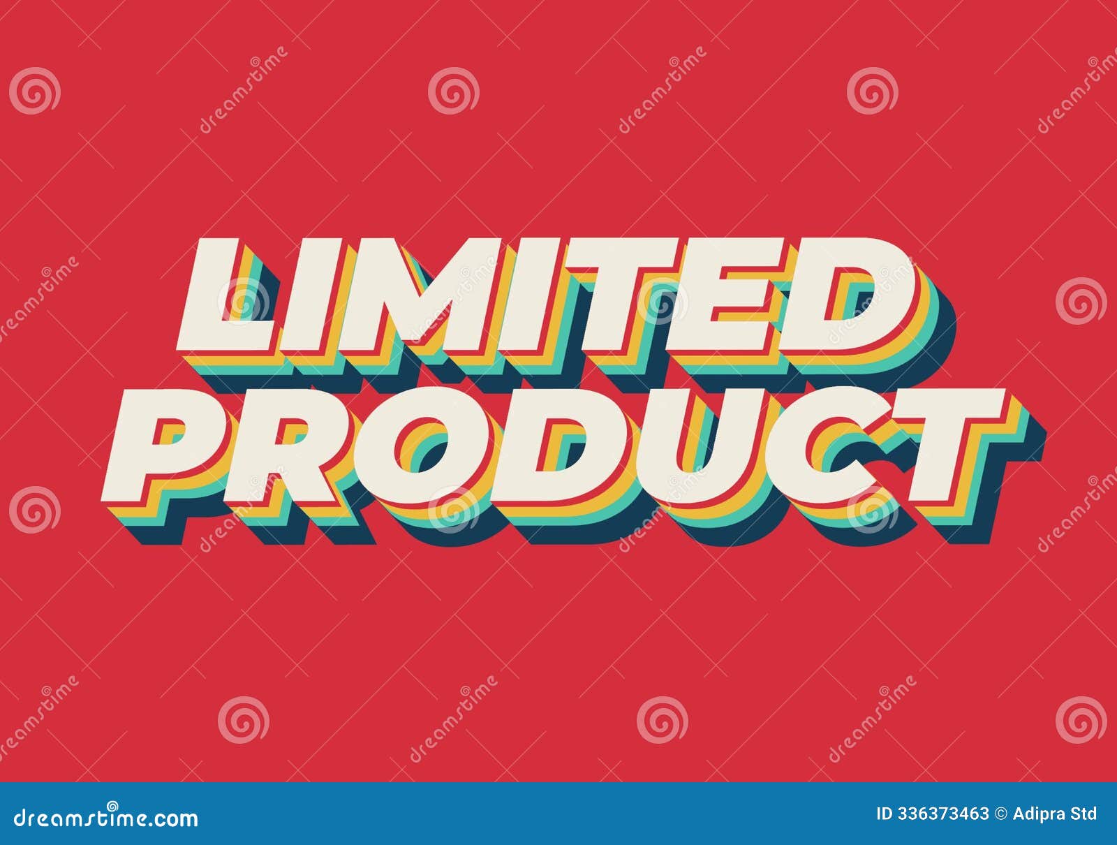 Limited Product. Text Effect in 3D Style in Modern Colors Stock ...