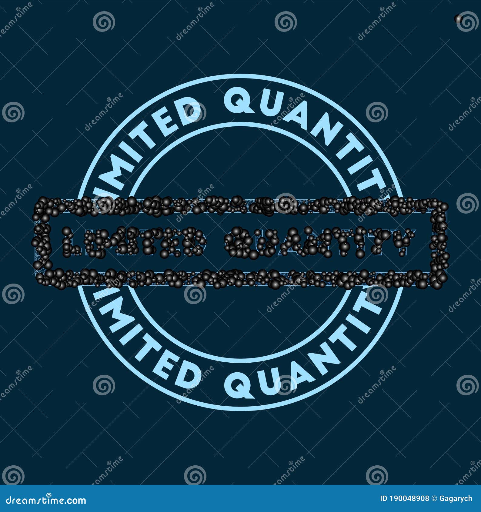 Limited quantity. stock vector. Illustration of lineart - 190048908