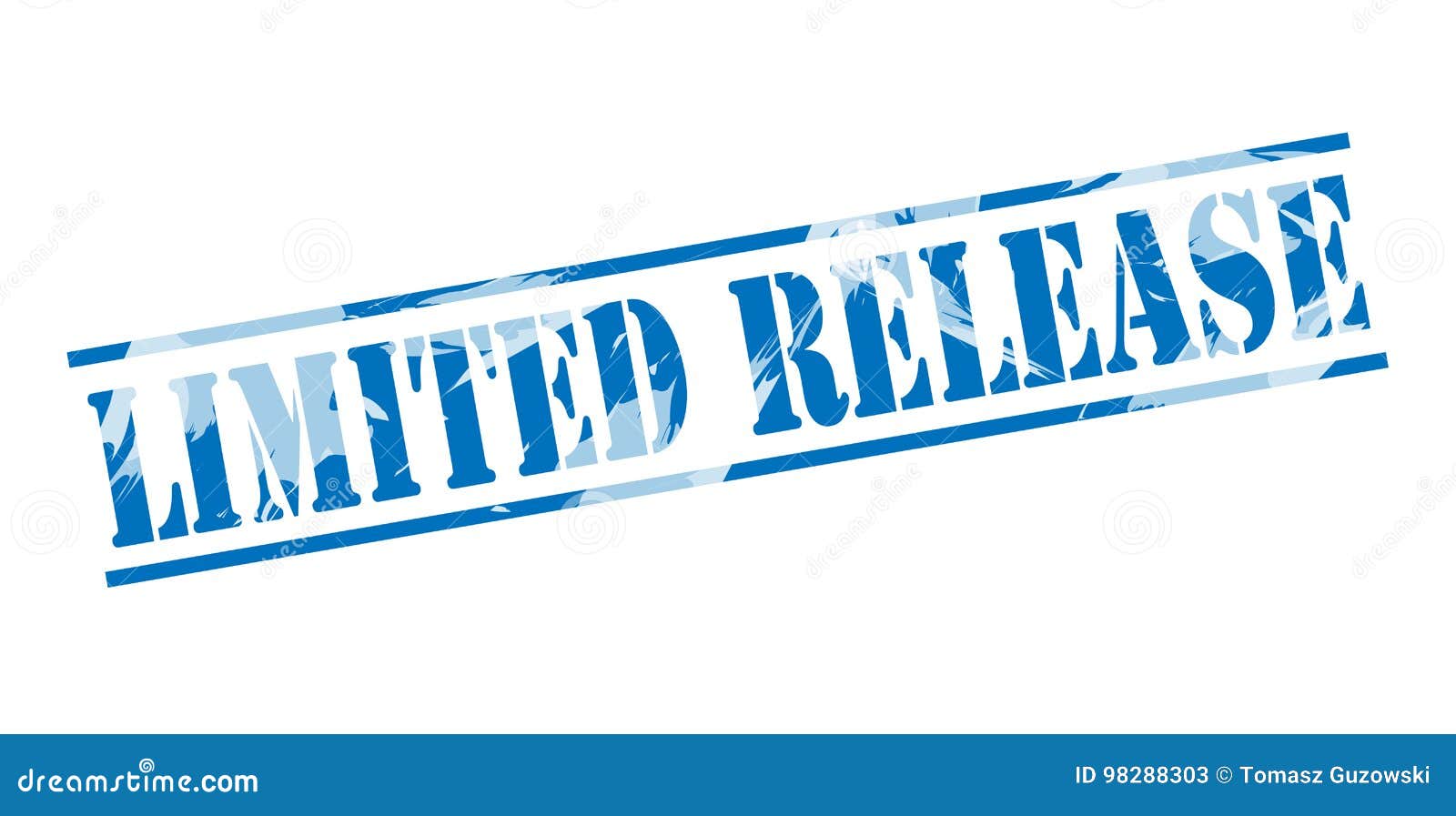 Limited release blue stamp stock illustration. Illustration of sticker ...