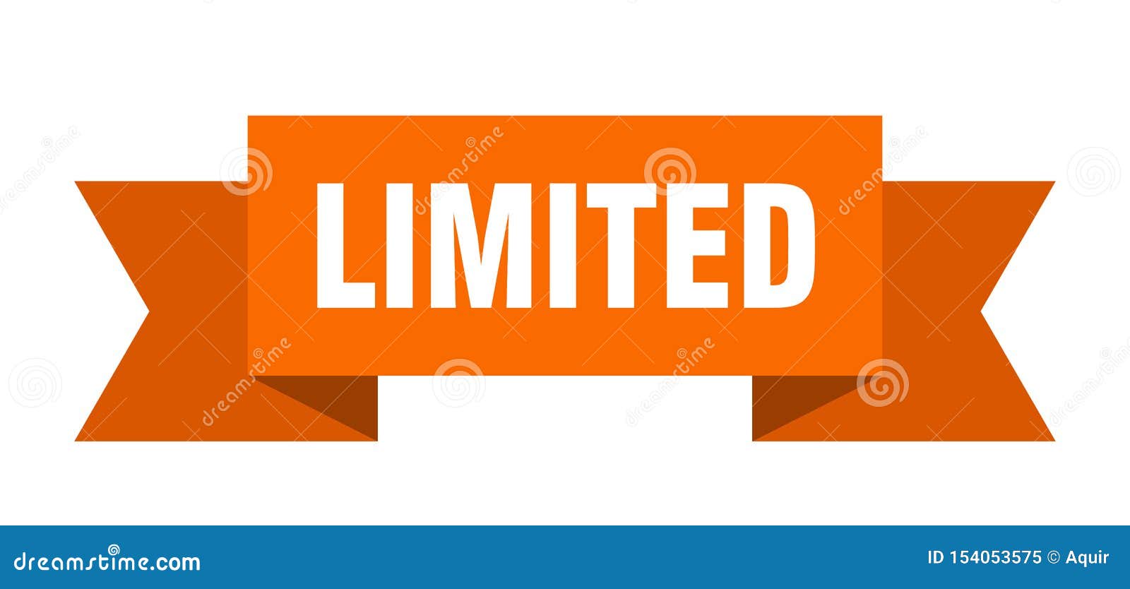 Limited ribbon. stock vector. Illustration of orange - 154053575