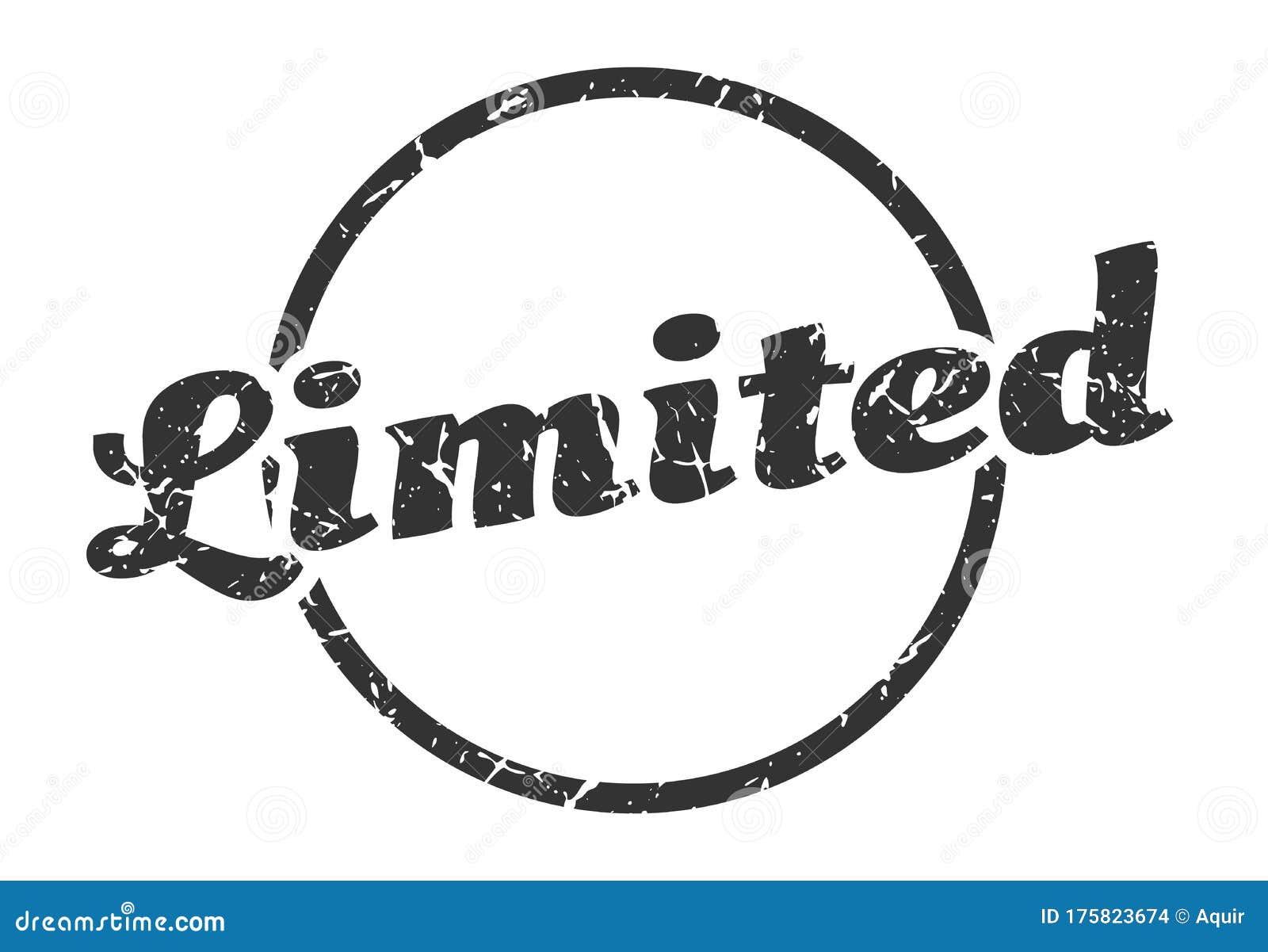 Limited Sign. Limited Round Vintage Stamp Stock Vector - Illustration ...