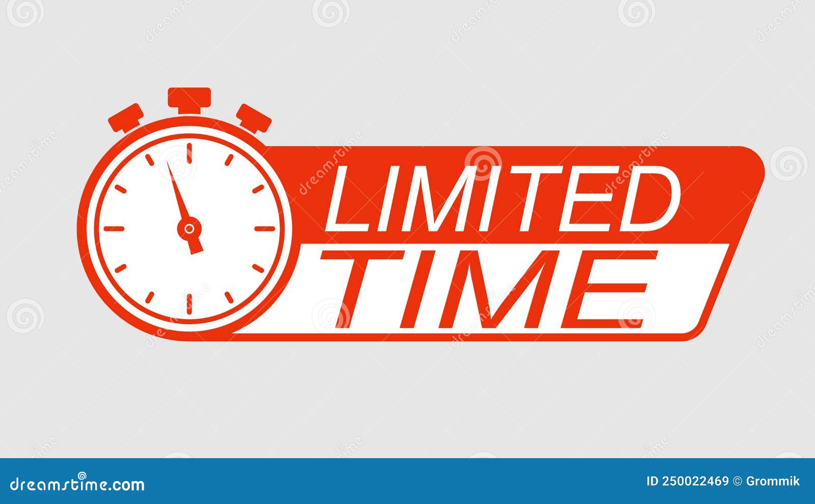 Limited Time. Banner for Websites and Apps with a Clock or Stopwatch ...