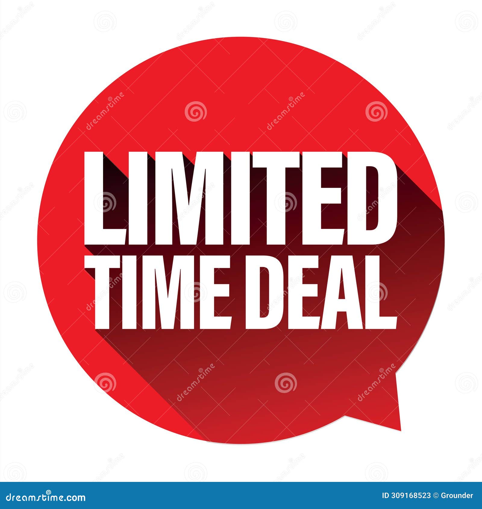 Limited Time Deal Red Label Sticker Stock Vector - Illustration of ...
