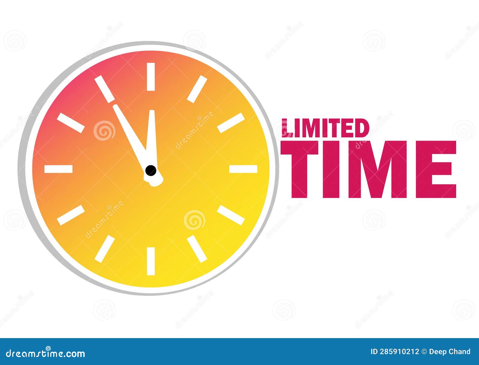 Limited Time Gradient Color Label Stock Illustration - Illustration of ...