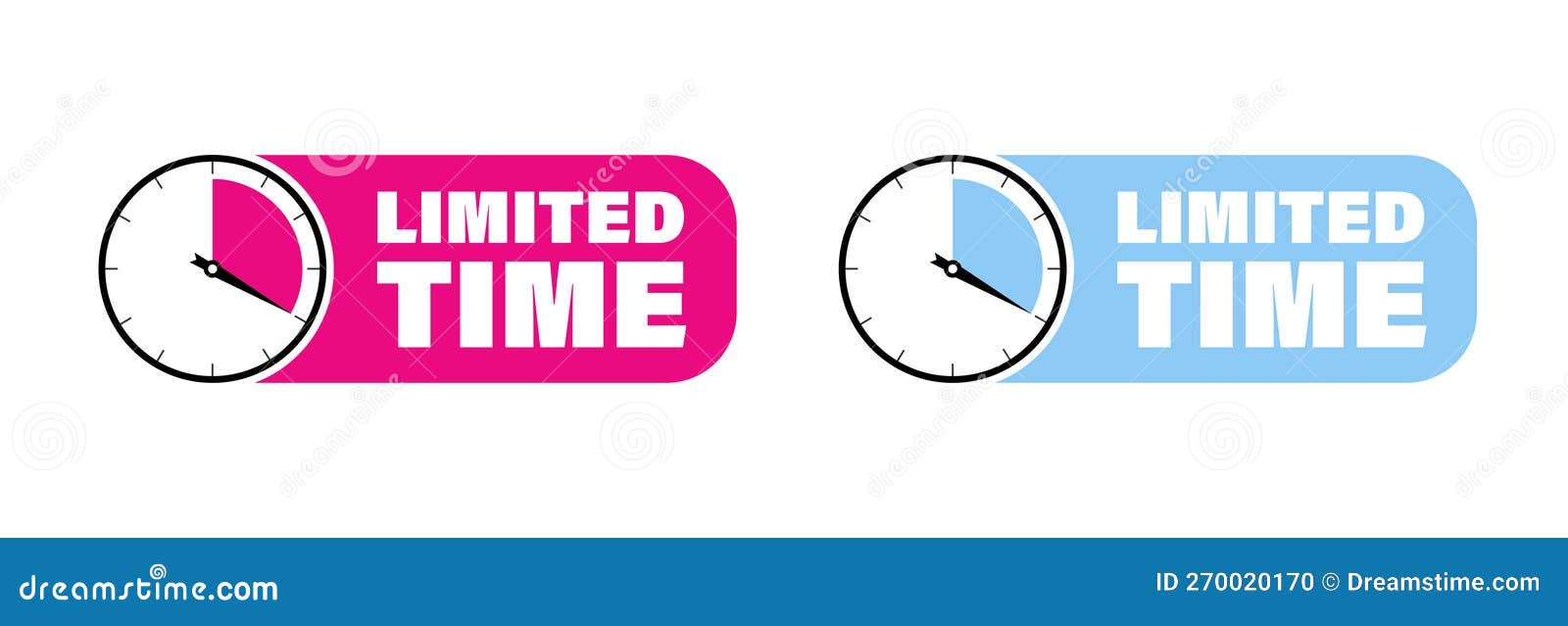 Limited Time Icon Set. Design Clipart Stock Vector - Illustration of ...