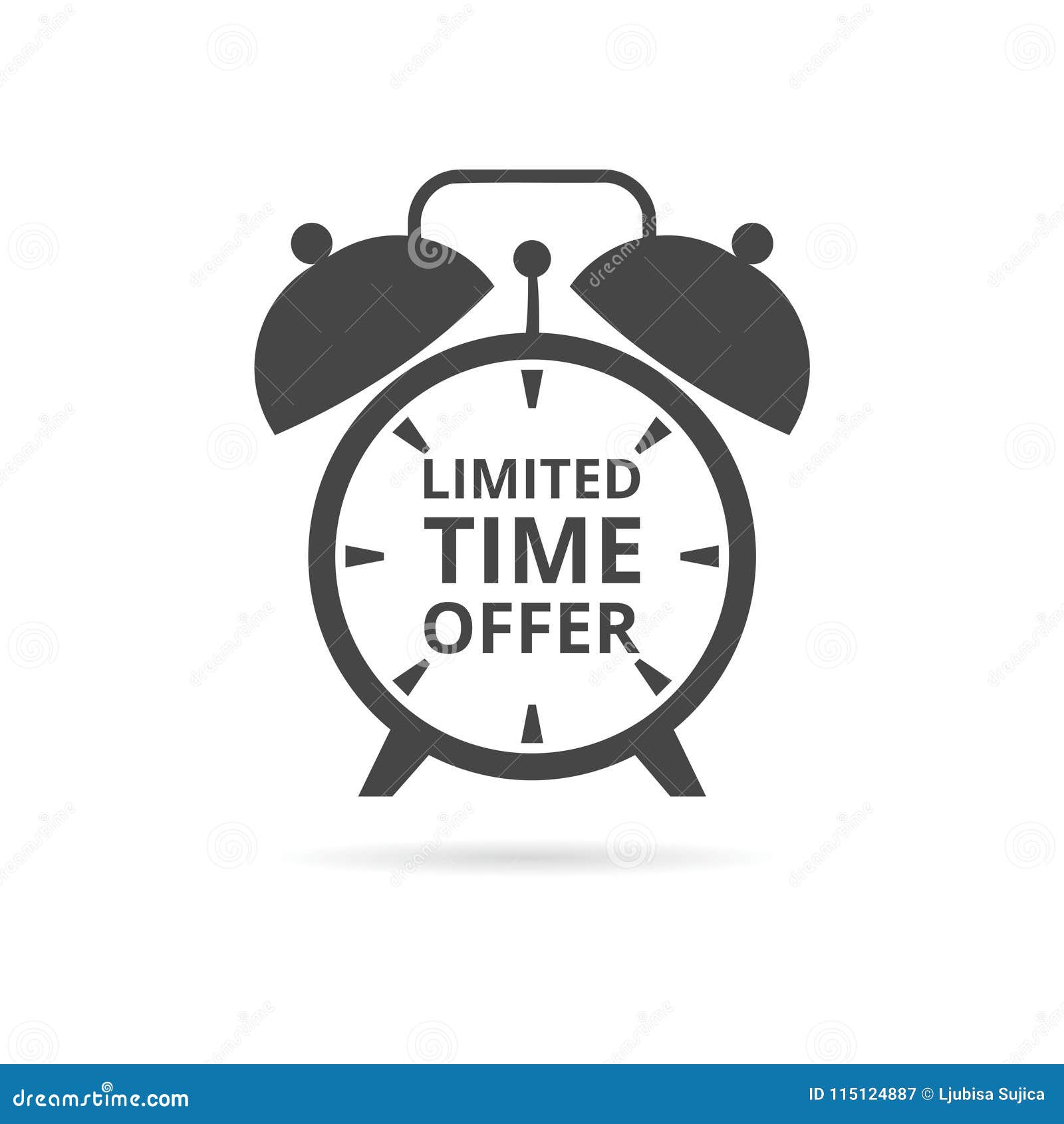 Limited Time Offer on Alarm Clock Icon Stock Vector - Illustration of ...