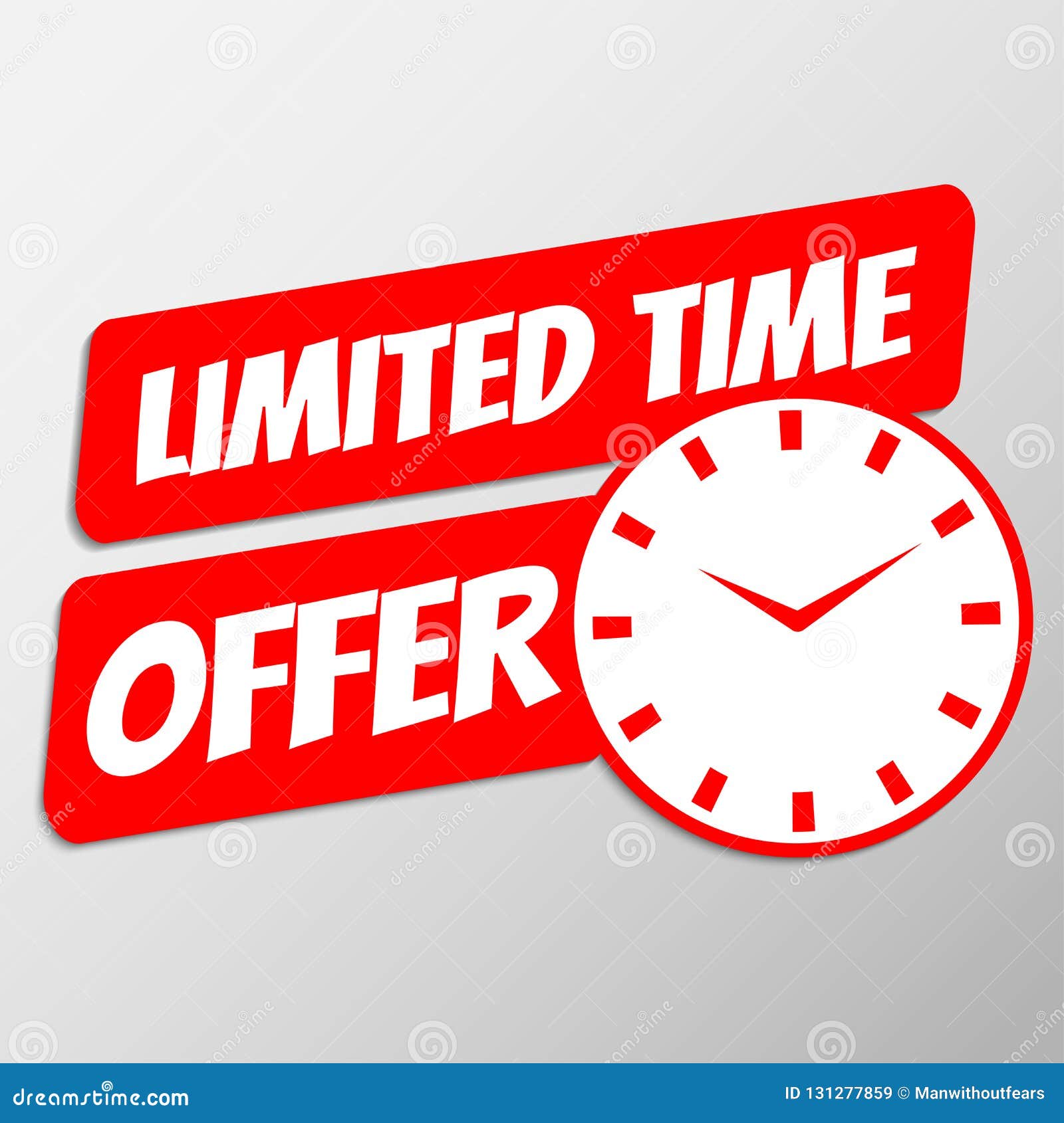 Limited time offer stock vector. Illustration of design - 131277859