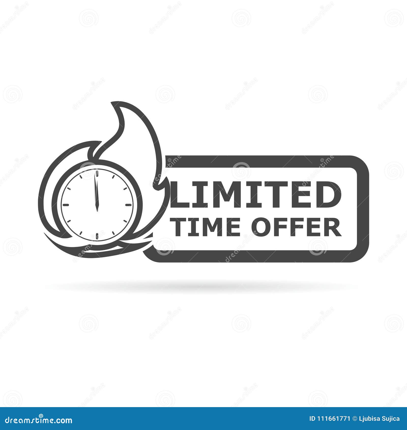 Limited Time Offer icon stock vector. Illustration of marketing - 111661771