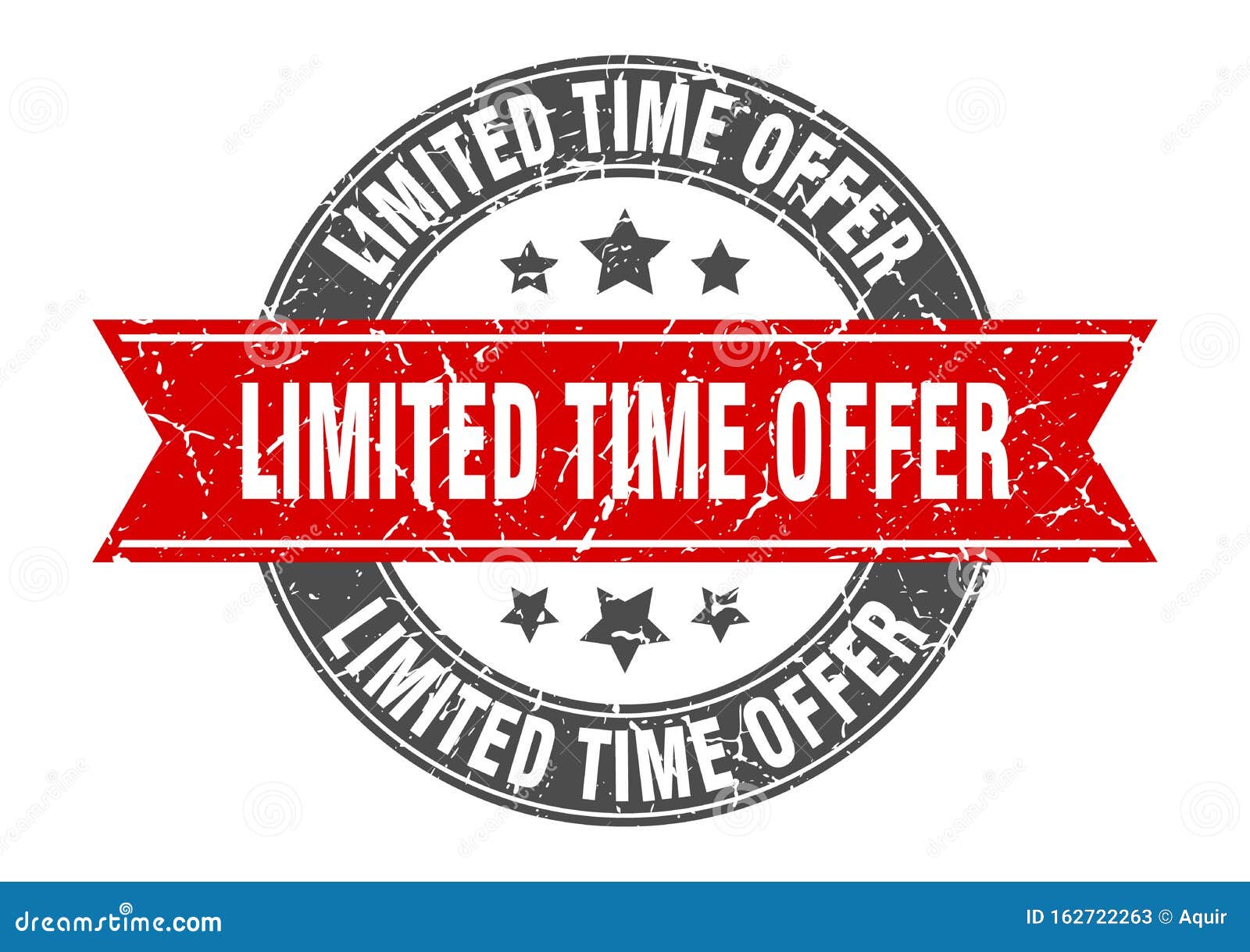 Limited time offer stamp stock vector. Illustration of round - 162722263
