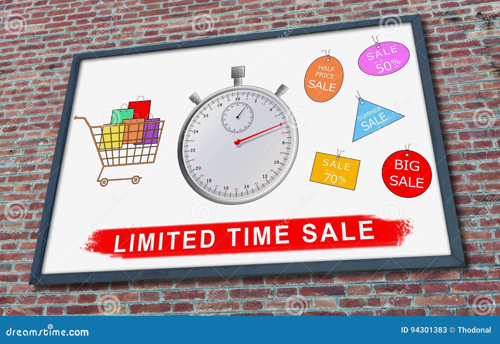 Limited Time Sale Concept on a Billboard Stock Image - Image of retail ...