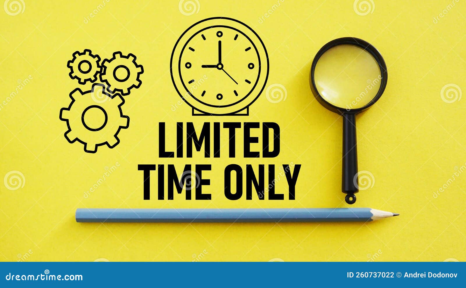 Limited Time only is Shown Using the Text Stock Photo - Image of seal ...