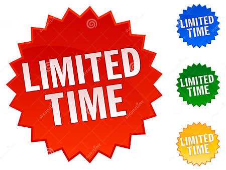 Limited Time Stickers stock vector. Illustration of colors - 17644897