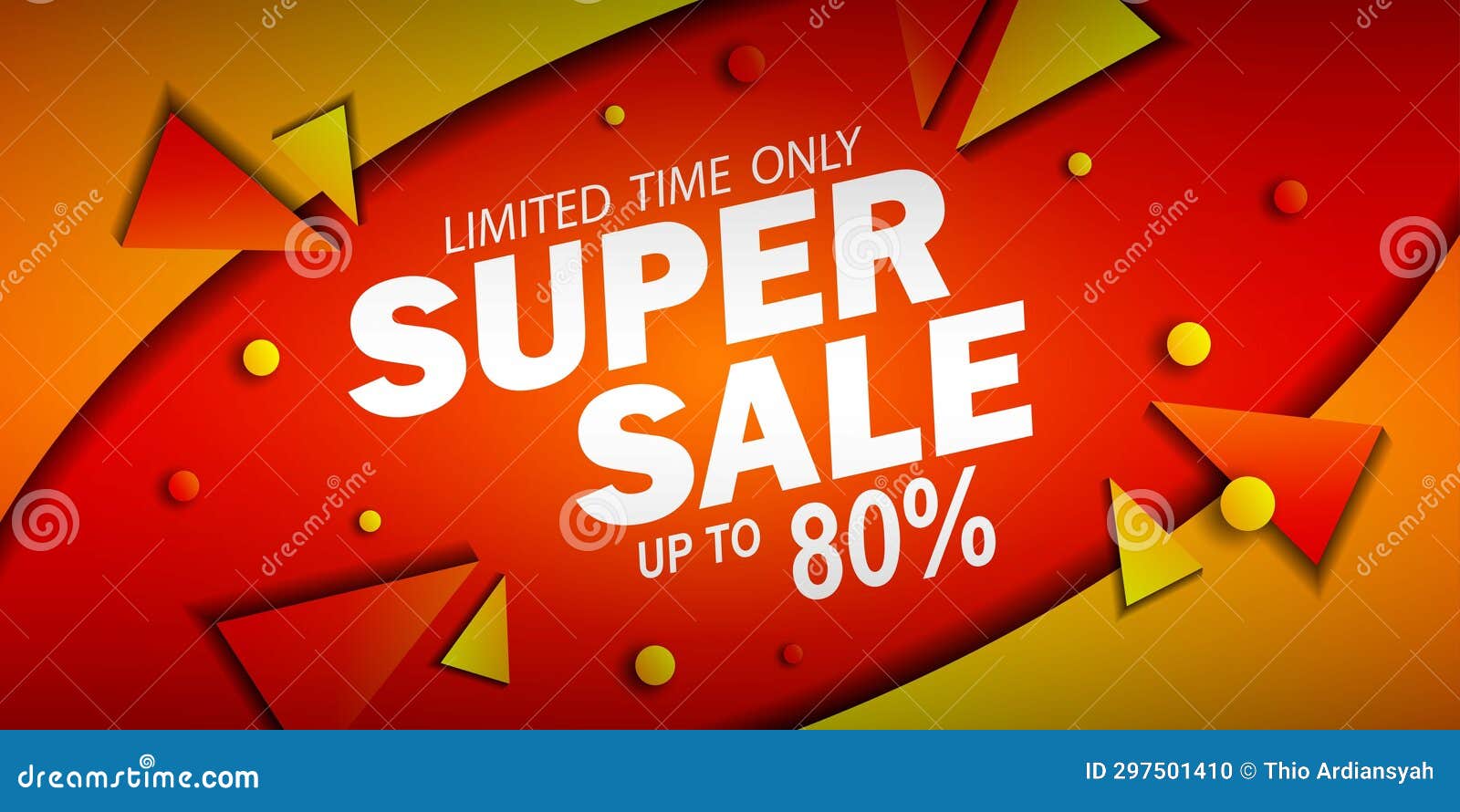 Limited Time Super Sale Banner. Vector Illustration Stock Vector ...