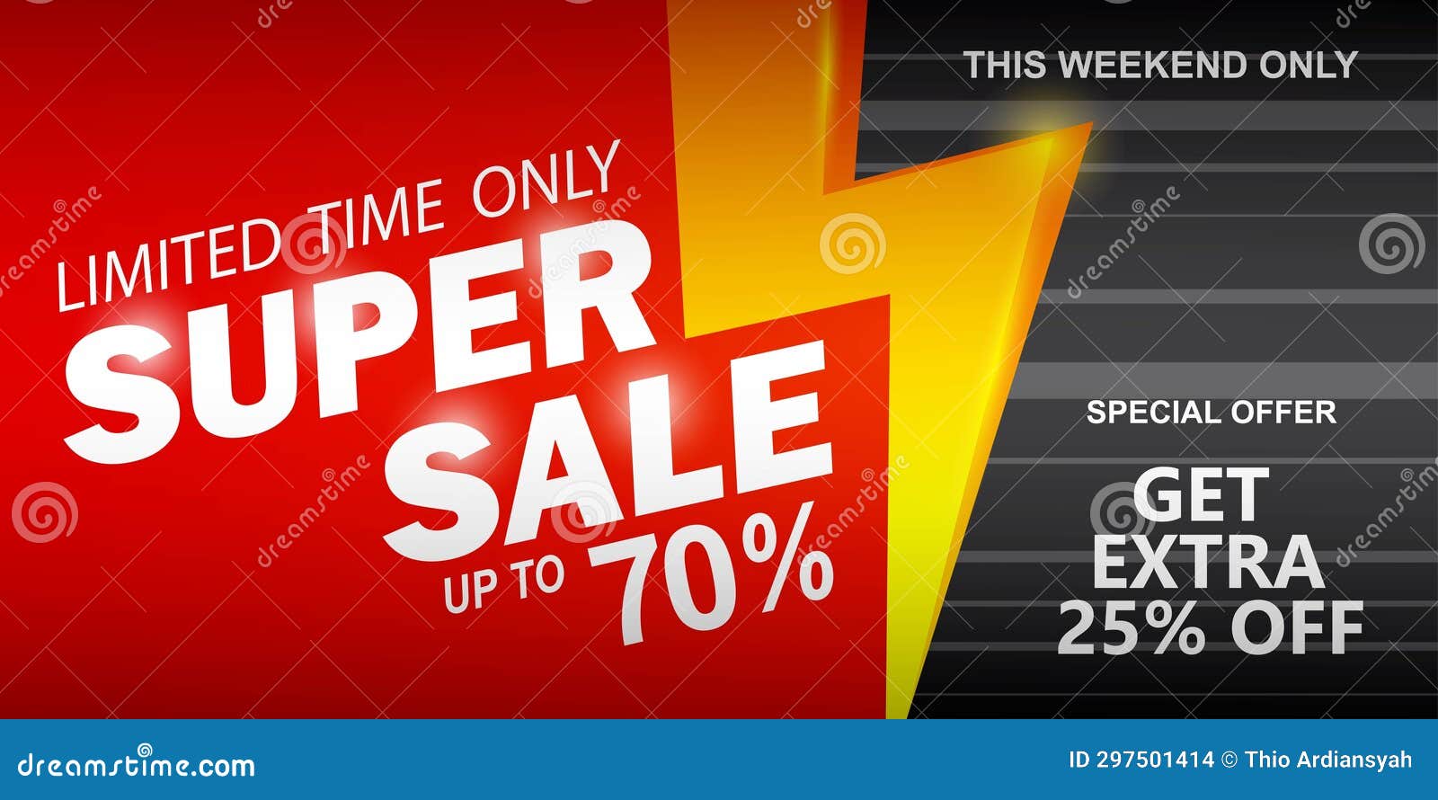 Limited Time Super Sale Banner. Vector Illustration Stock Vector ...