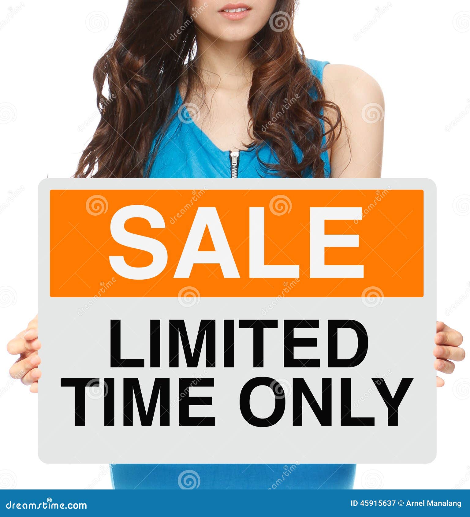 Limited Time only stock image. Image of woman, holding - 45915637