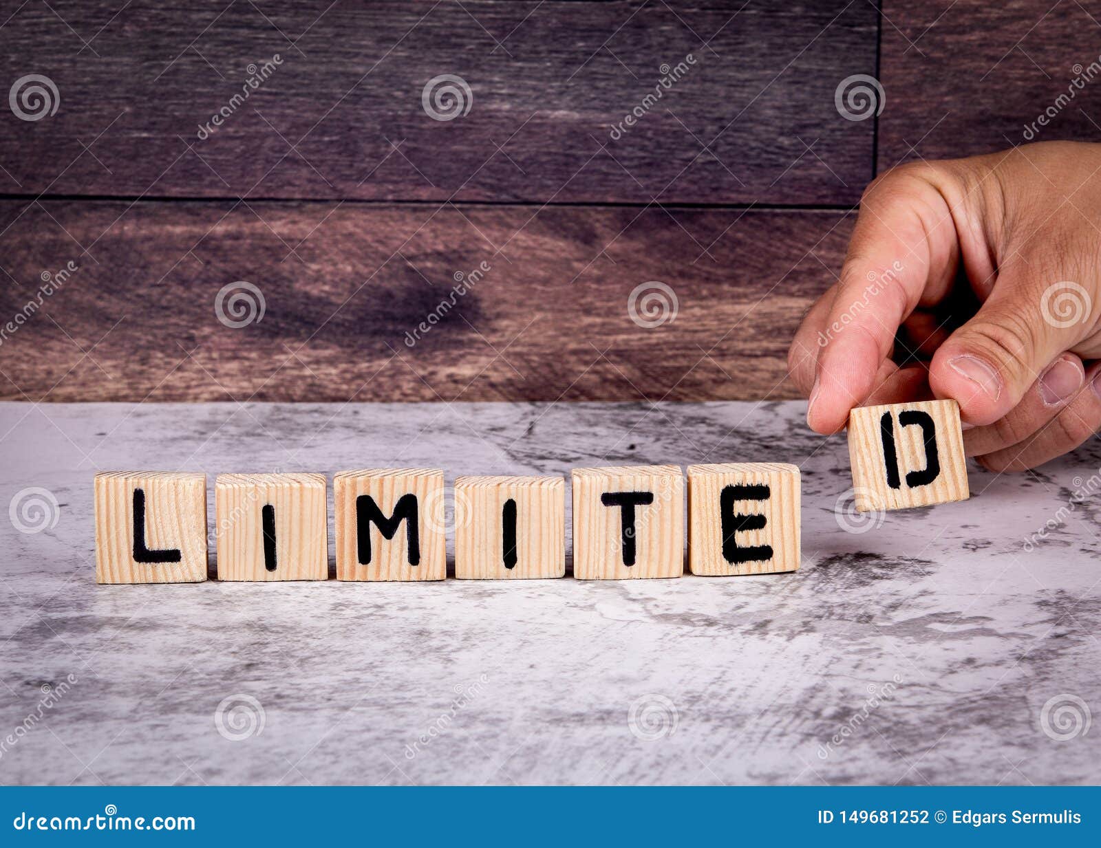 Limited. Word from Wooden Letters Stock Photo - Image of inspiration ...