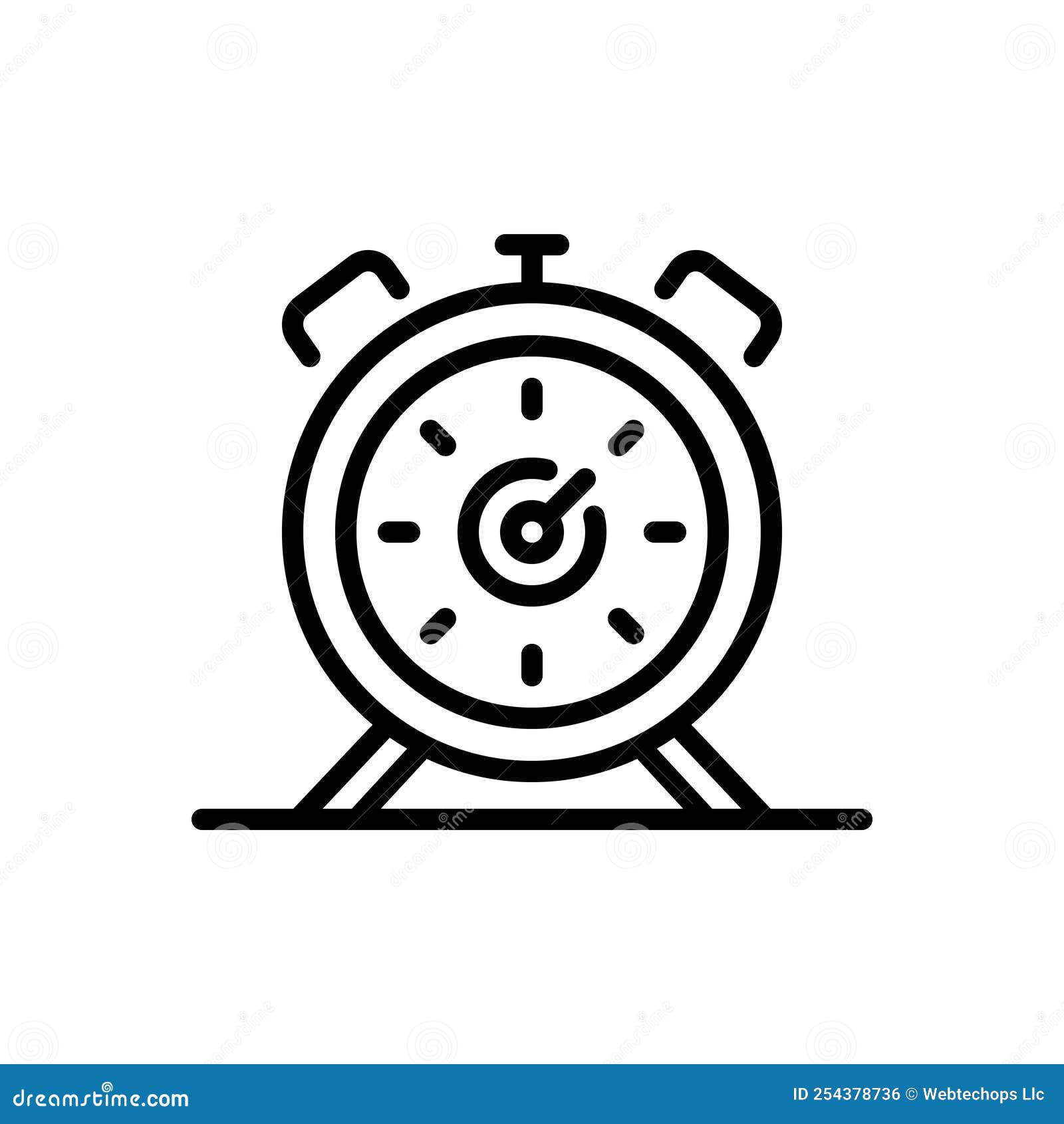 Black Line Icon for Limiting, Time and Clock Stock Illustration ...