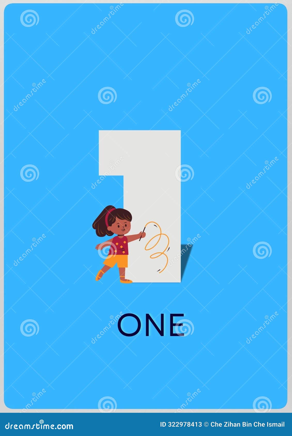 The Number of Numbers To Make it Easier for Children To Learn Stock ...