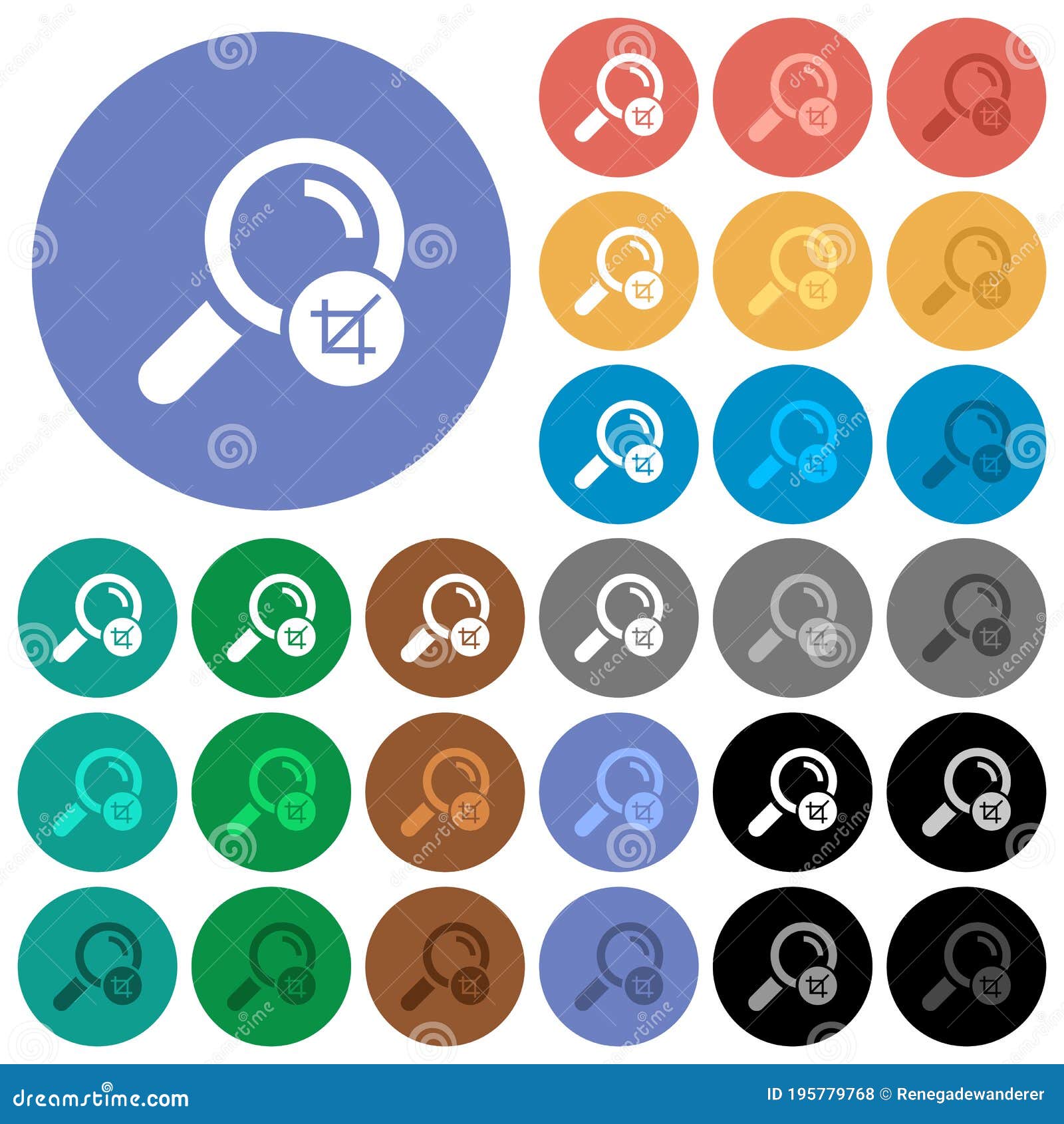 Limiting Search Results Round Flat Multi Colored Icons Stock Vector ...