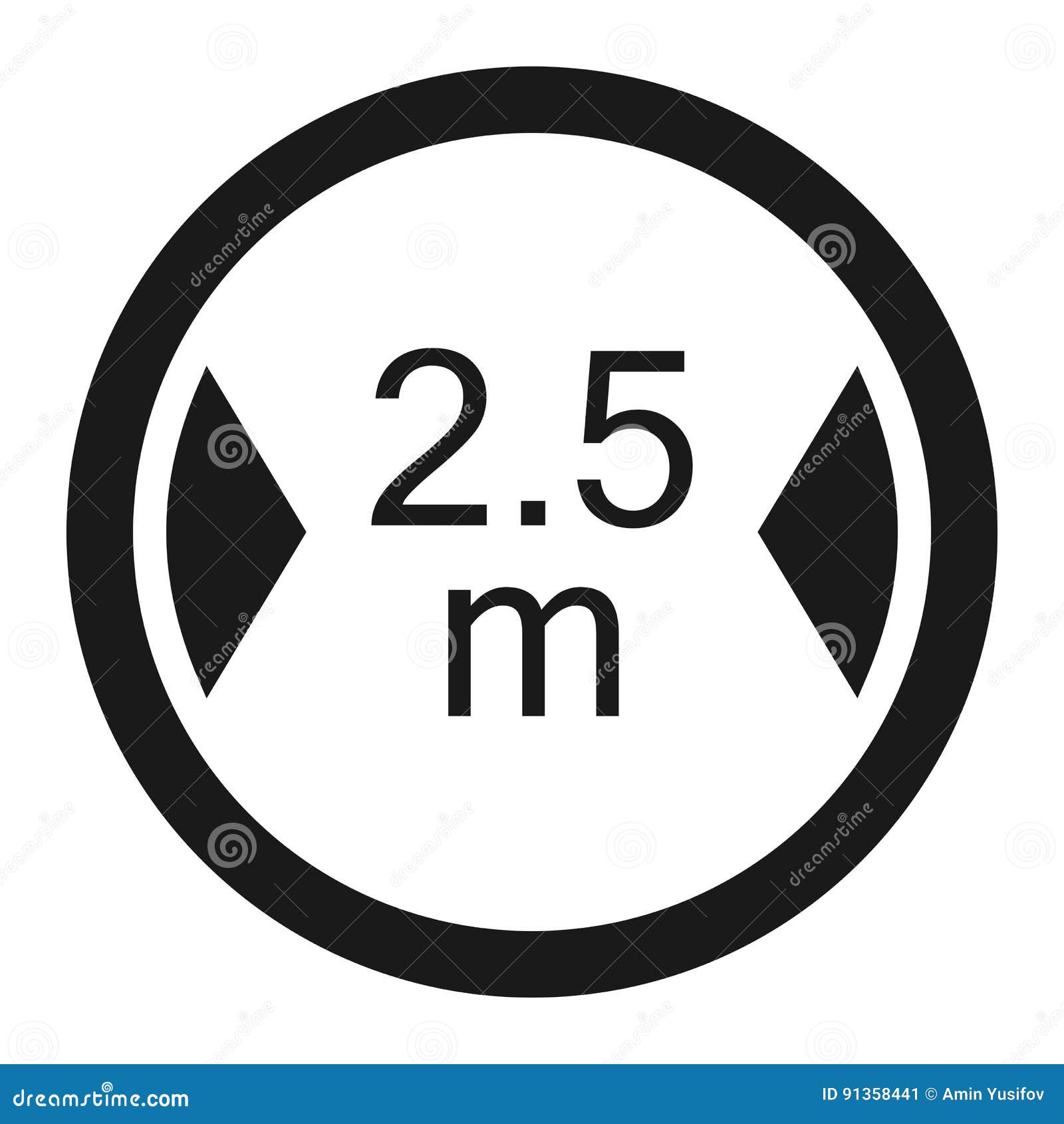 Limiting Width Sign Line Icon Stock Vector - Illustration of specific ...