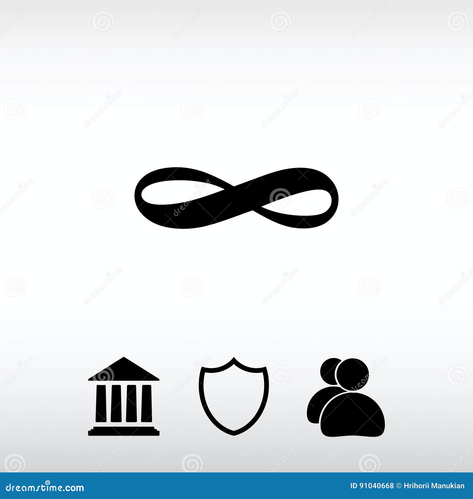 Limitless Symbol Icon, Vector Illustration. Flat Design Style Stock ...