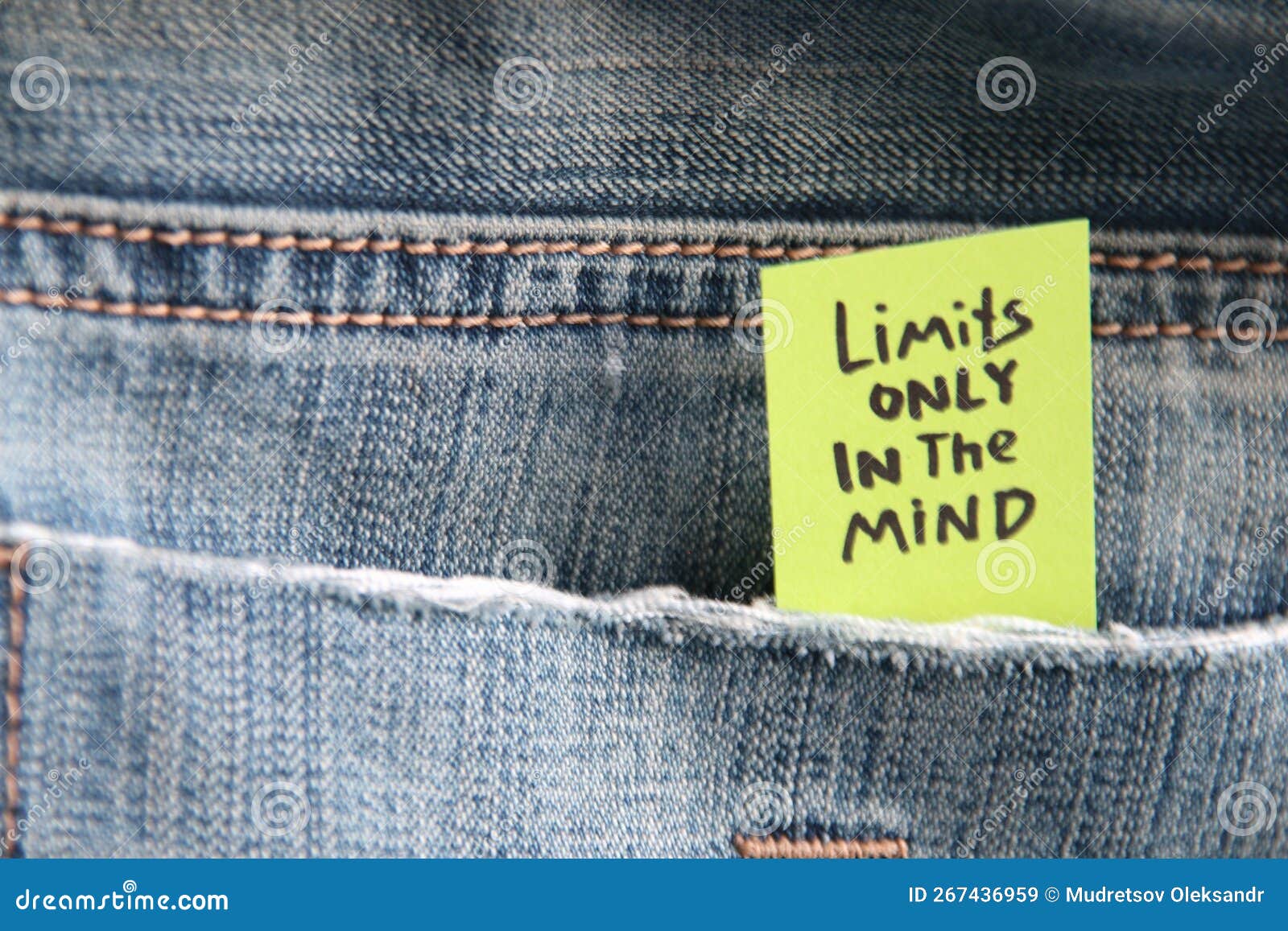 Limits only Exist in Your Mind. Motivational Quotes Inscription on a ...