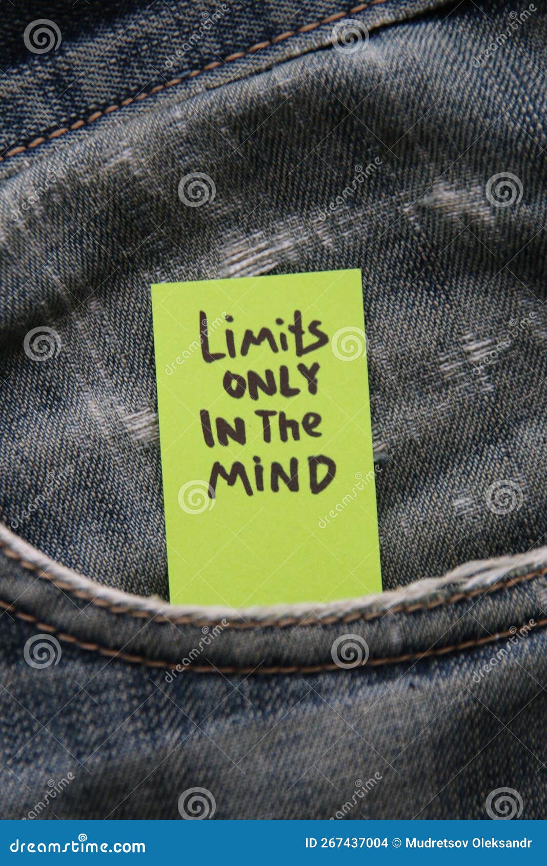 Limits only Exist in Your Mind. Motivational Quotes Inscription on a ...