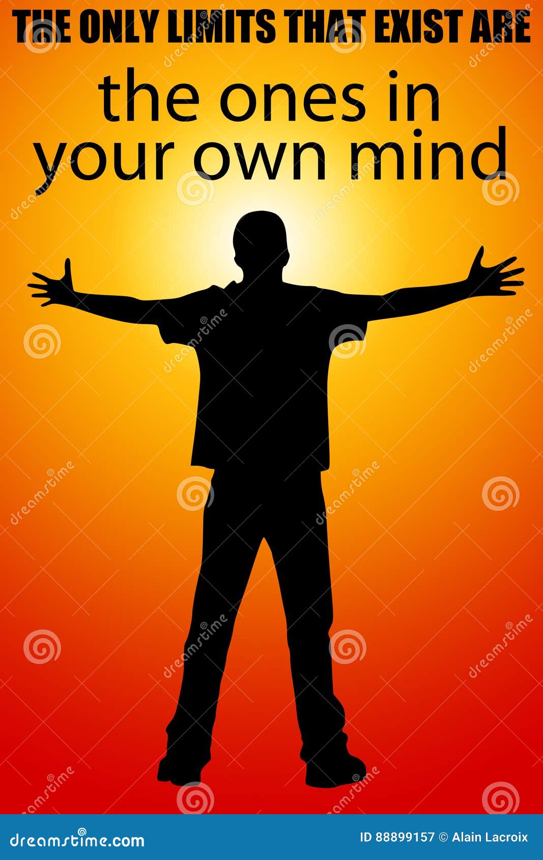 Limits own mind stock illustration. Illustration of assertive - 88899157